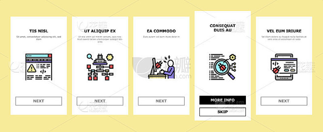 调试研究和修复加载图标设置向量