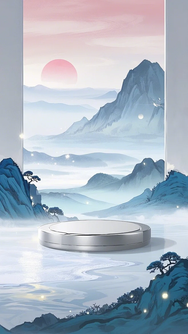 场景，展台，电商展台，写意，山水，古风，竖版，zxs (1)-花瓣网