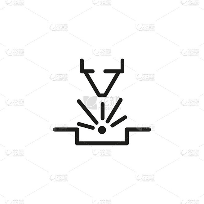 激光雕刻机线条图标