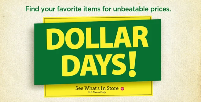 DOLLAR DAYS!-花瓣网
