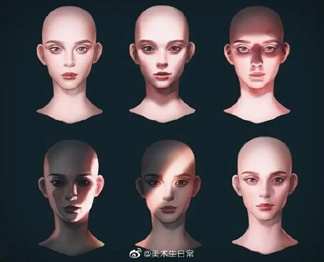 面部明暗的画法，百万大打光师上线！-花瓣网