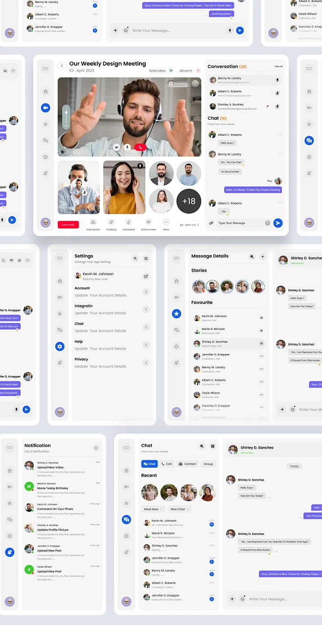 app zoom meeting Event dashboard call video product design metaverse ...
