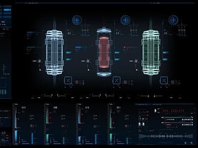 Ui_exmpl adobe ae digital cyberpunk cyber scifi octanerender flat cinema 4d c4d octane vector ux ...