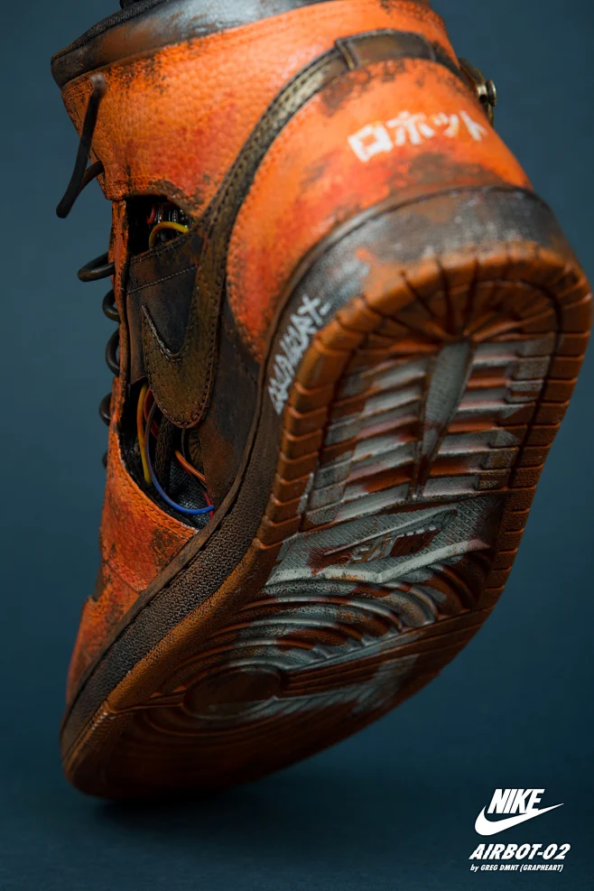 Exhibition footwear grapheart gregdmnt handmade Nike robot robotdesign ...