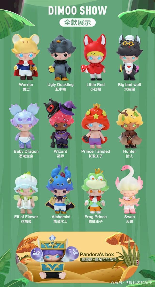 盲盒分享—5月新品DIMOO童话系列端盒。隐藏款全新来袭！