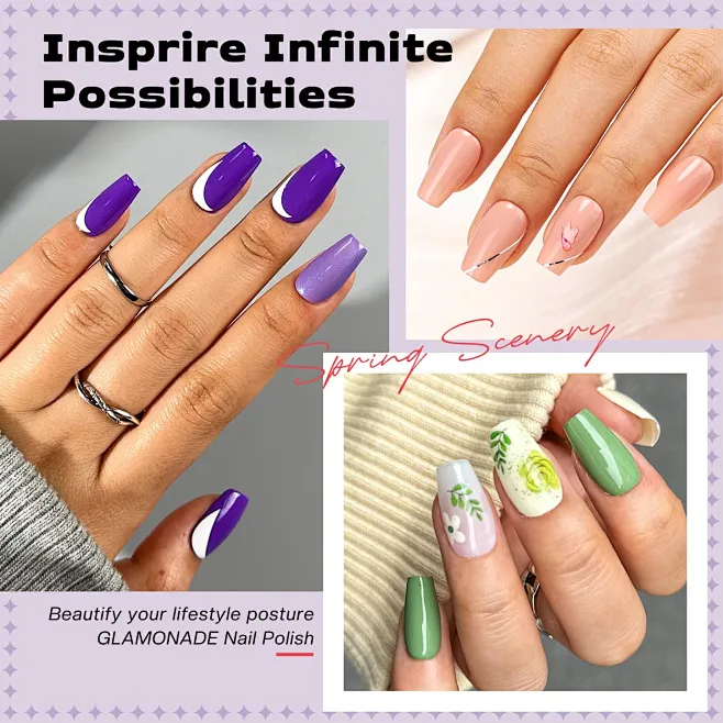 Amazon.com : Glamonade Nail Polish Set Fingernail : Quick Dry 36PC Mini ...