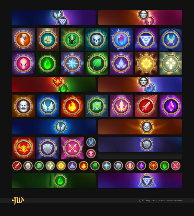 Game Ability Icon UI Elements-花瓣网
