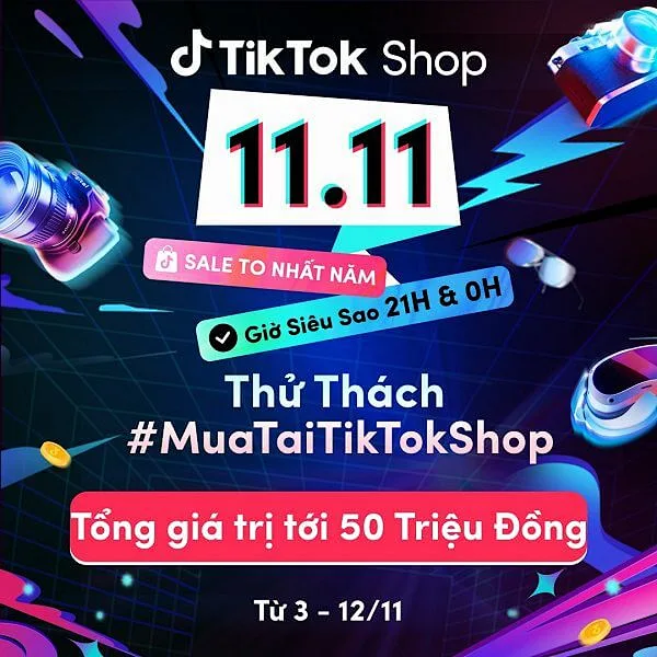 Mã giảm giá TikTok Shop 11.11: Voucher 100K, FreeShip 70K-花瓣网