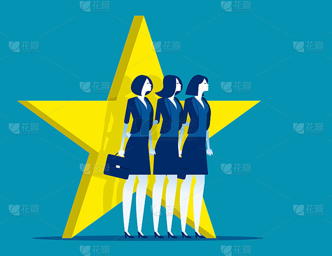 Outstanding employee. Concept business vector illu