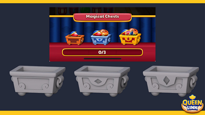 Queen Link N-Path Games Match 3 Game - 3D Casual Game Assets (2)