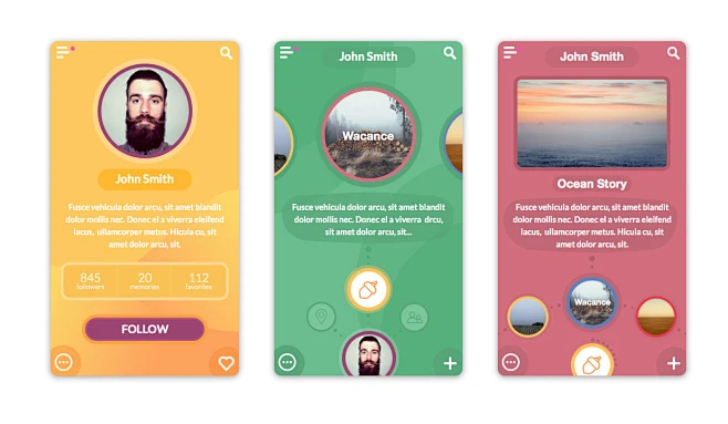 Emotional app concept图片_app-个人中心图片素材-花瓣网