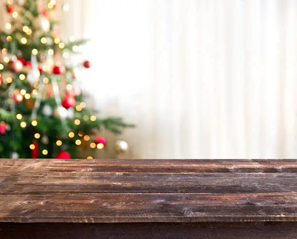 christmas table background christmas table background with empty space ...