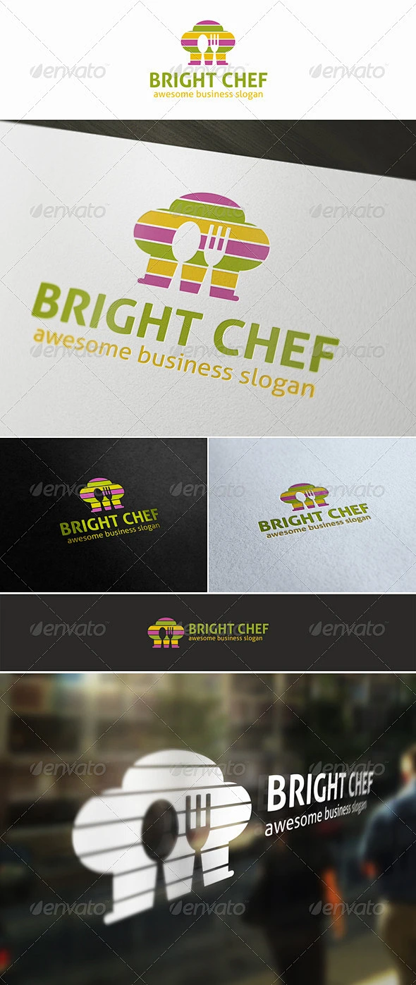 Bright Chef Cuisine Logo - Food Logo Templates-花瓣网