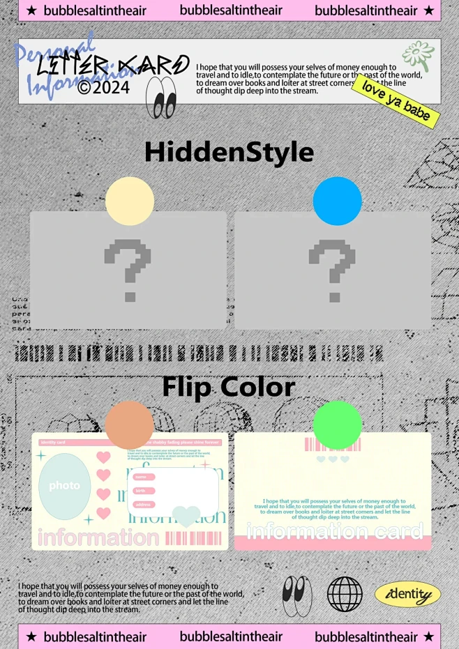 出｜无属性ID卡 litter card - 小红书-花瓣网