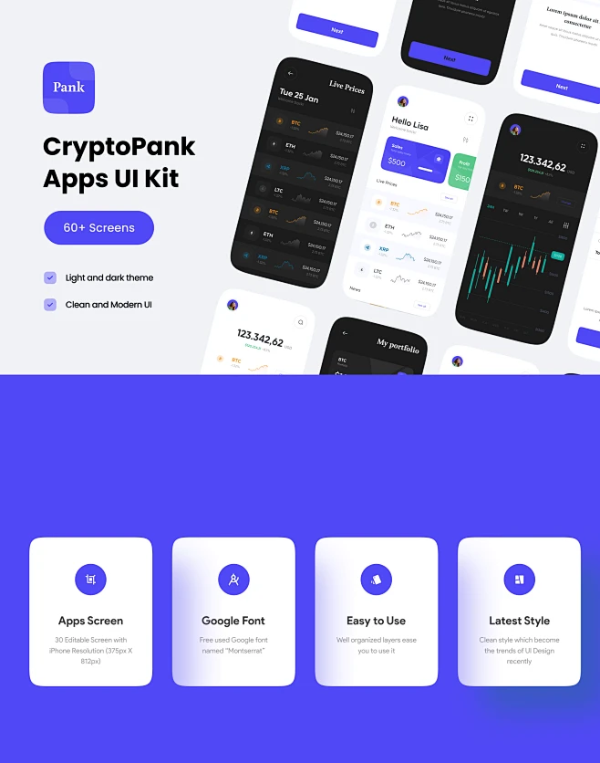 CryptoPank - Crypto Apps UI KIT - Figma Resources : CryptoPank - Crypto Apps UI KIT. We designed ...