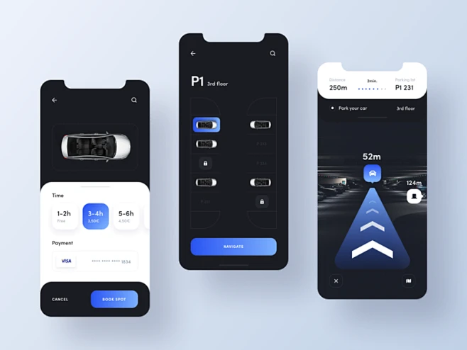 Mobile app - Smart Parking 2 travel application app parking app ...