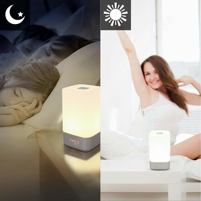 Wake up Light Alarm Clock Light, Therapy Lamps with Sunrise Simulation ...