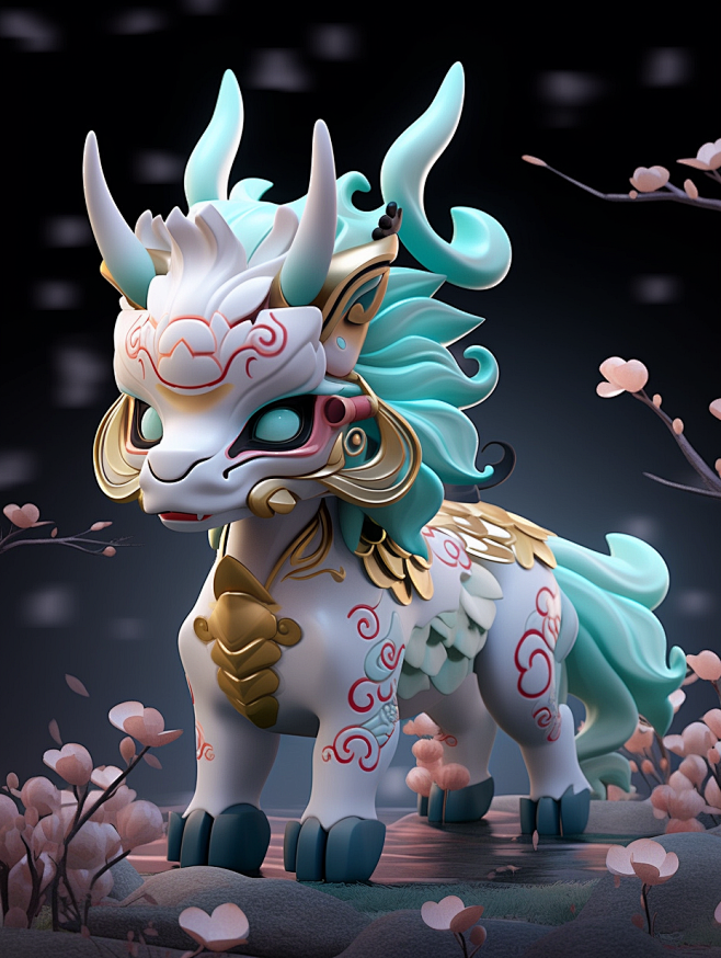 HXBSTUDIO_Ancient_Chinese_divine_beast_Qilin_IP_Super_cute_and ...