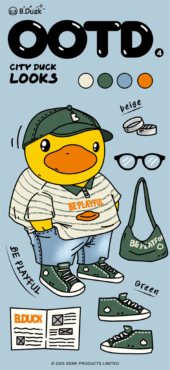 B.Duck新壁纸 OOTD系列 #五一劳动节#快乐YA！[打call] 抢先跟大嘎分享鸭鸭的假期穿搭 假 ...