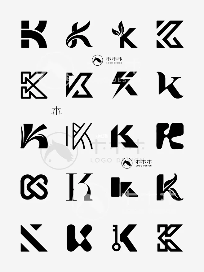 logo设计｜200个字母K的创意变形 -花瓣网