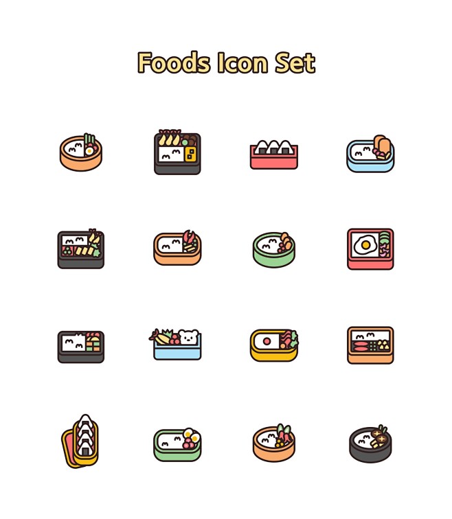 便当盒饭 便携餐盒 美味午餐 美食图标 UI图标设计AI6盒饭|便携|餐盒|美味|午餐|美食|图标设计