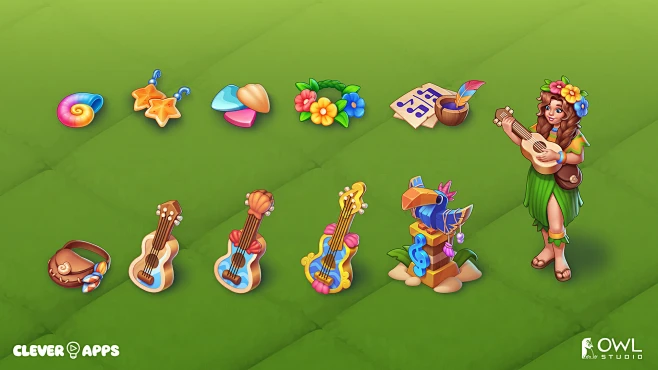 Merge Game - Objects & Props - Part 12-花瓣网