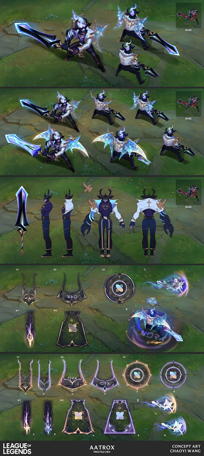 暗裔剑魔 亚托克斯：S12 DRX战队冠军皮肤 至臻——Art：Chaoyi Wang-花瓣网