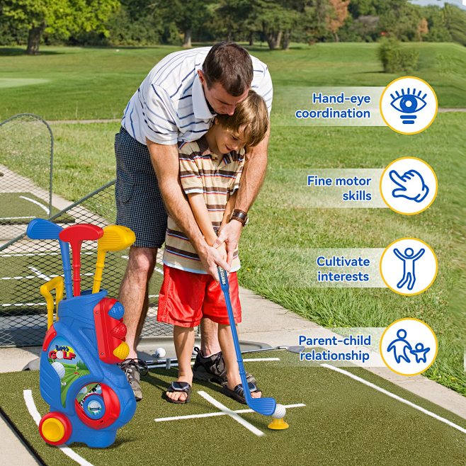 Amazon.com: Liberry Toddler Golf Set, Upgraded Kids Golf Cart with ...