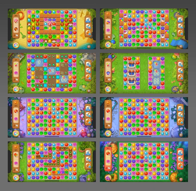 Match3, Playrix Games : Match3 by Playrix Games on ArtStation.-花瓣网