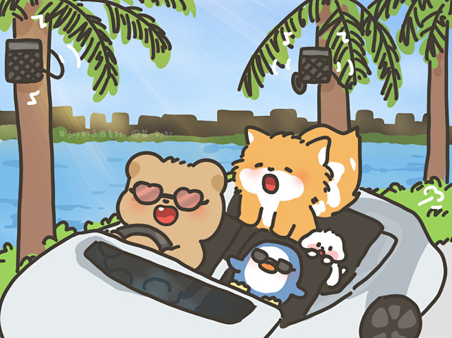 JOY的乐园专列 插画ipad壁纸 cr.其一刘刘