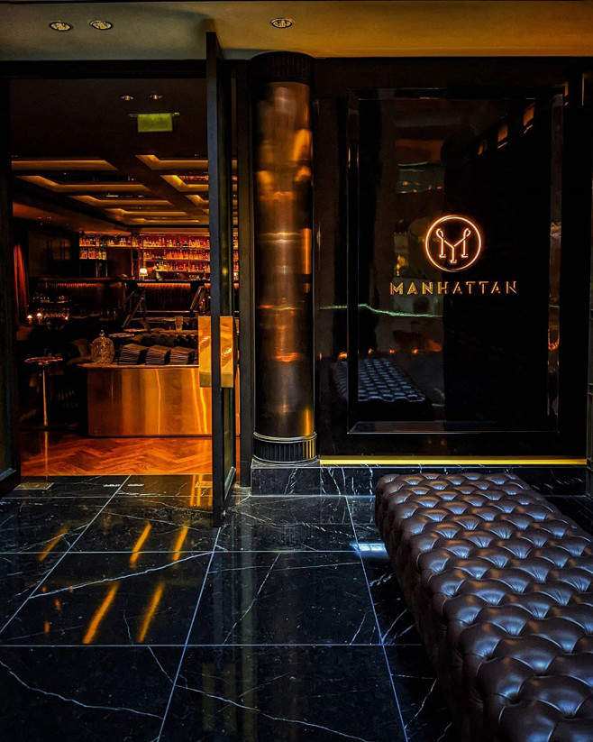 酒吧Manhattan Bar 新加坡 酒吧 字体设计 logo设计 vi设计 空间设计