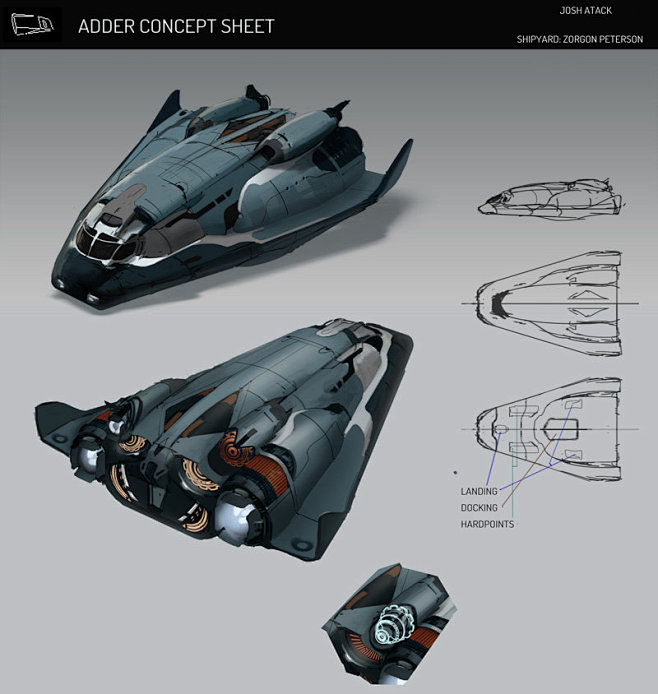 Elite Dangerous Adder Concept Art, Josh Atack(09245)