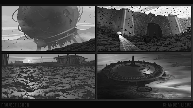 场景构图黑白构成画面构成黑白稿来自cgbook.cn (580)-花瓣网