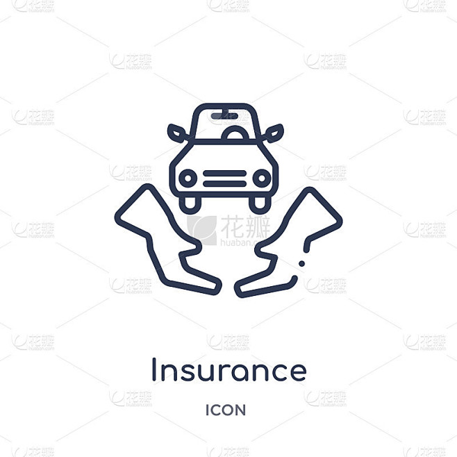 Linear insurance icon from Digital economy outline