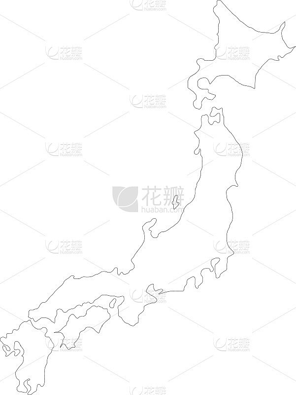 白色的日本地图_5261782869