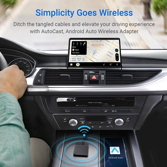 Amazon.com：TUNAI AutoCast 无线 Android Auto 适配器适用于 Android 手机，Android ...