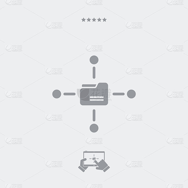 共享文件夹矢量图标