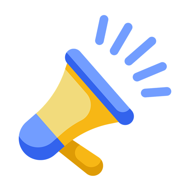 免扣彩色喇叭通知小图标元素