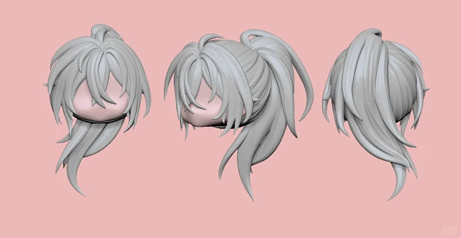 GSC头发建模 ob11 ob22头发定制服务 - 小红书-花瓣网