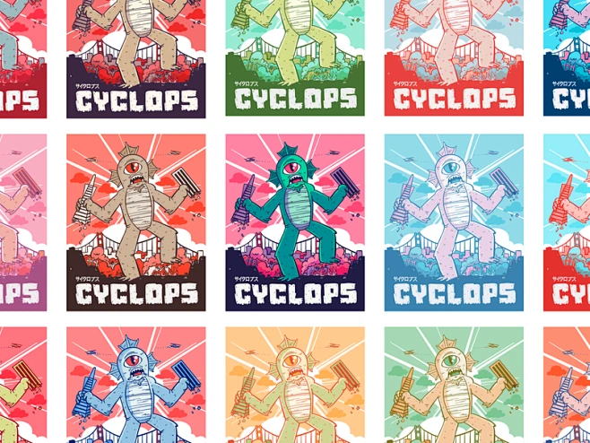 Illustration | Cyclops Poster Color Options tbt monster mash ipad pro ...