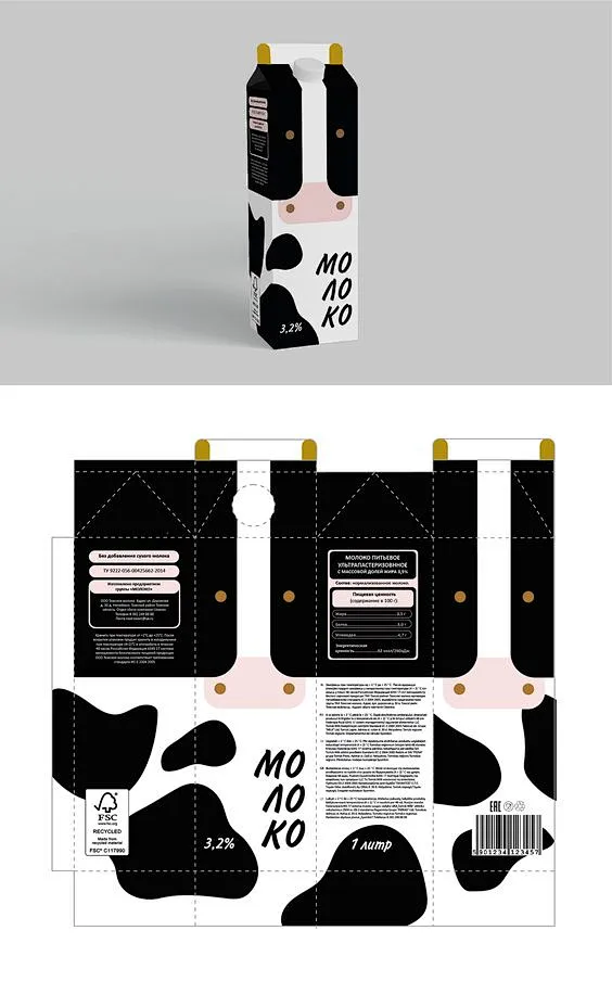 milk packaging on Behance-花瓣网