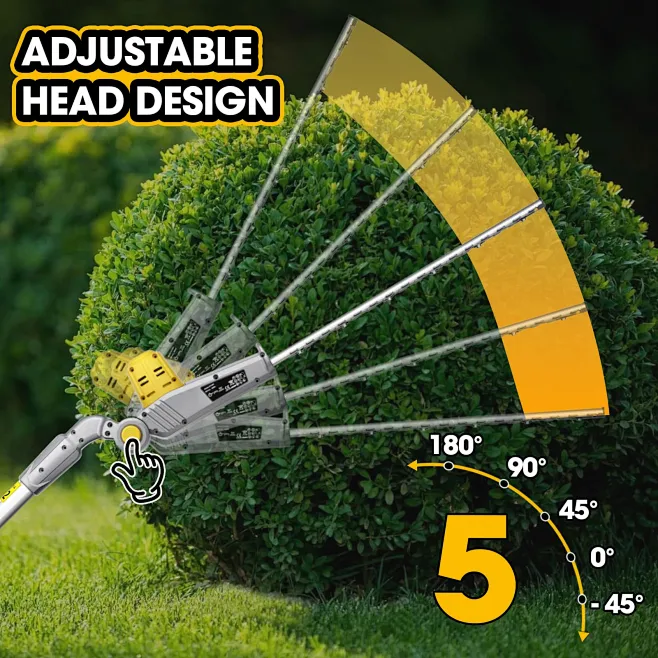 Amazon.com : Cordless Pole Hedge Trimmer, 20V Electric Hedge Trimmer ...