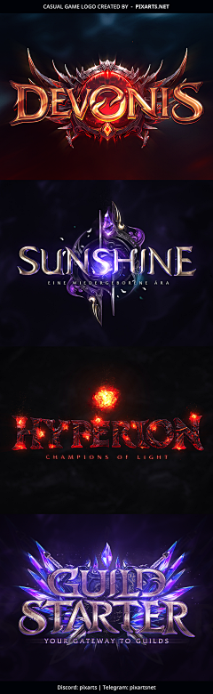 游戏标志模板 | GAME LOGO TEMPLATES-花瓣网|陪你做生活的设计师 | and Silver Logo