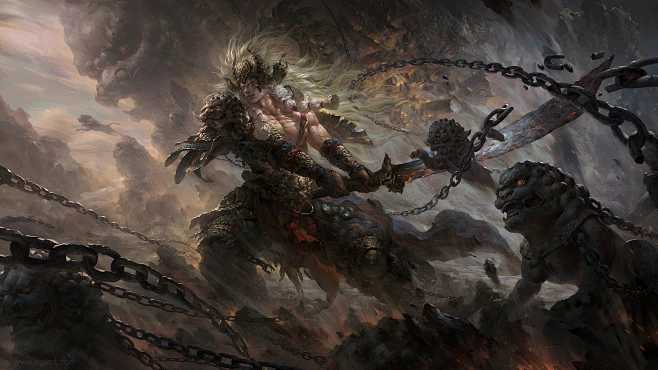 中国风男性卡牌插画中国风写实角色原画来自cgbook.cn (835)-花瓣网