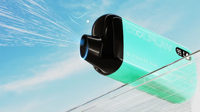 blender Vape e-liquid smoke poster 电子烟 产品渲染 Render 3D CGI-花瓣网