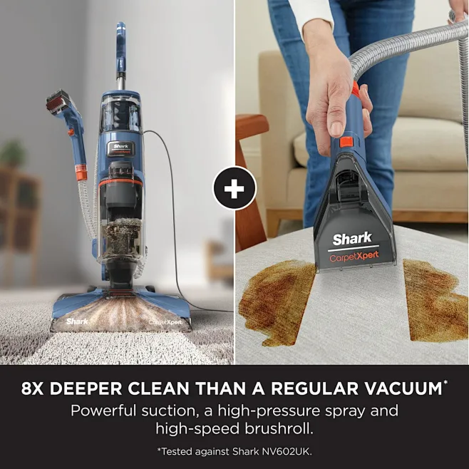 Shark CarpetXpert Deep Clean Carpet Cleaner with Built-In Stain & Spot ...