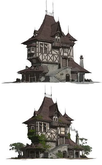 A folk house design and rendering. I upload some steps of this work ...