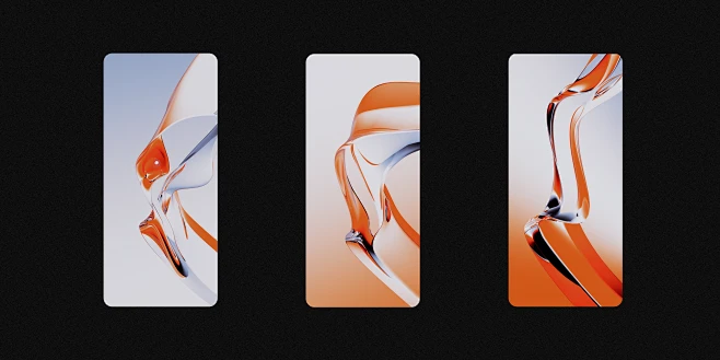 3D c4d octane glass Gradient glass-花瓣网