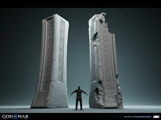 {游戏系列}美国God of War:战神（UI,角色，场景）-花瓣网