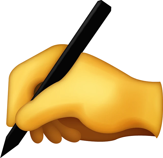 Writing Hand Emoji [Free Download IOS Emojis]-花瓣网